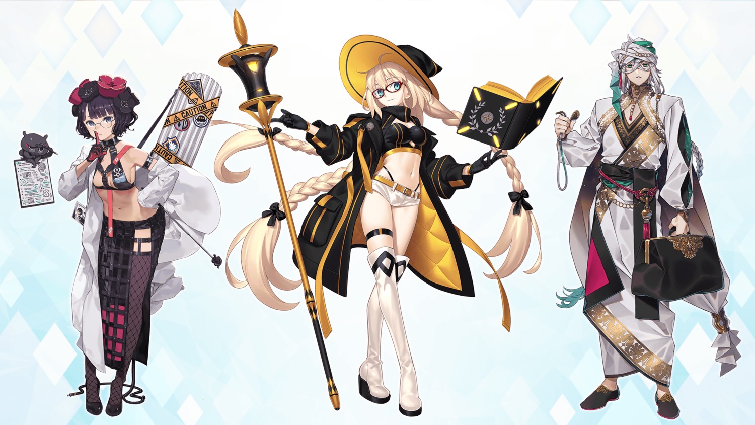 takeuchi takashi fate/grand order asclepius (fate/grand order) katsushika hokusai (fate) morgan ...